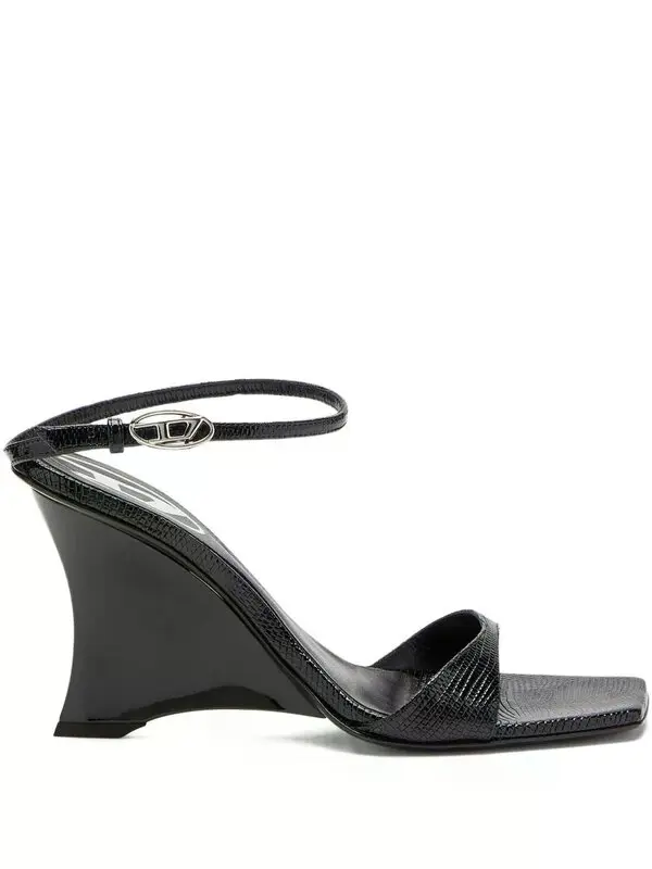 DIESEL® Lizard-effect Wedge Sandals