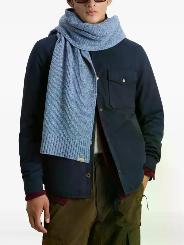 Woolrich Mouline Wool Scarf - Blue