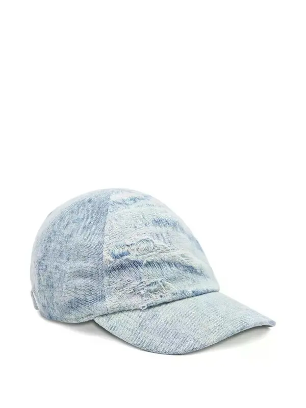Diesel Distressed Denim Baseball Cap - 1