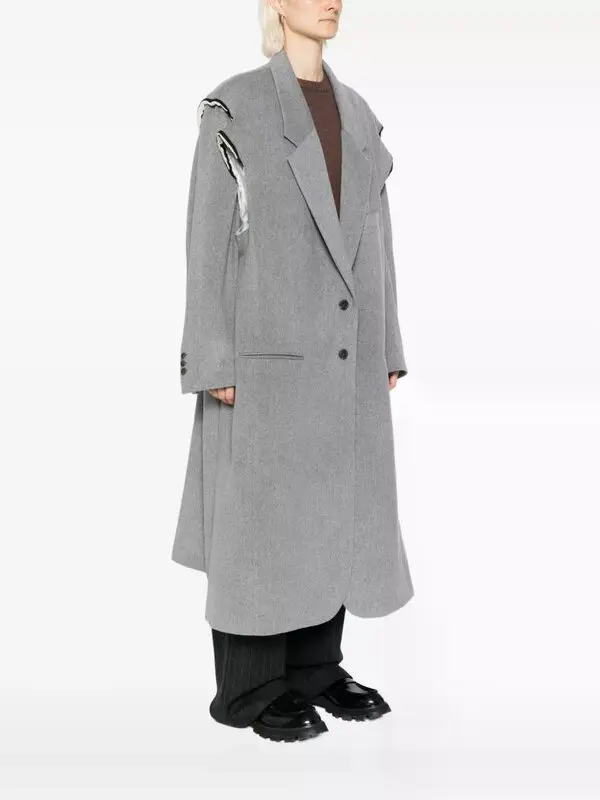 MOOHONG Doubled Shoulder Overcoat