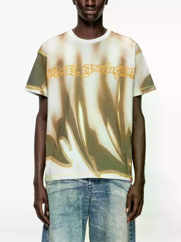 DIESEL Flame-print Graphic T-shirt