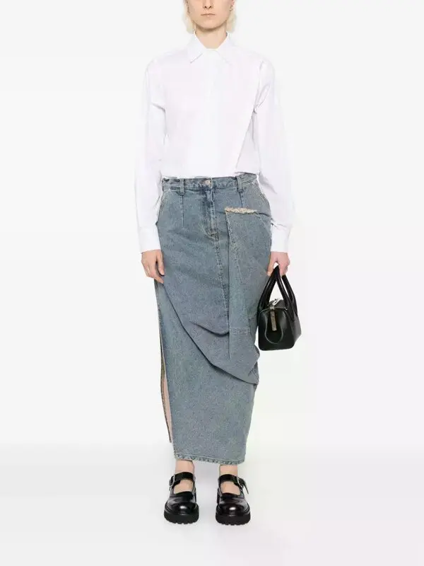 MOOHONG Asymmetric Denim Skirt