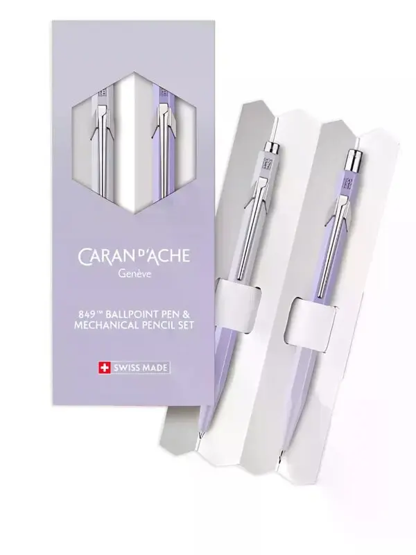 CARAN D'ACHE 849 Ballpoint Pen And Pencil Set - Purple