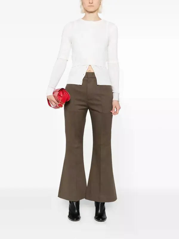 Rokh Flared Trousers - Brown