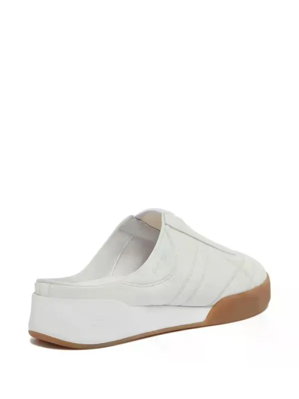 COURREGES Club 02 Leather Mules - White