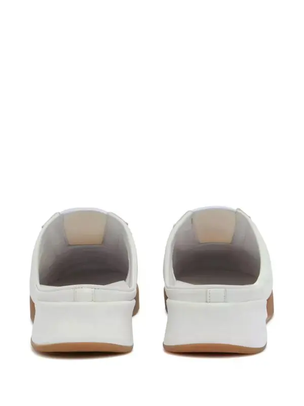 COURREGES Club 02 Leather Mules - White