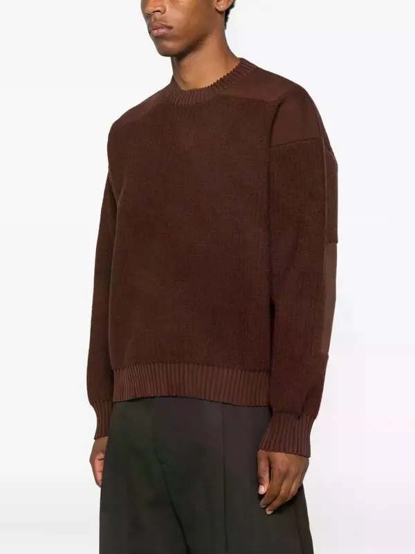 Y3 Ribbed-knit Crew-neck Sweater