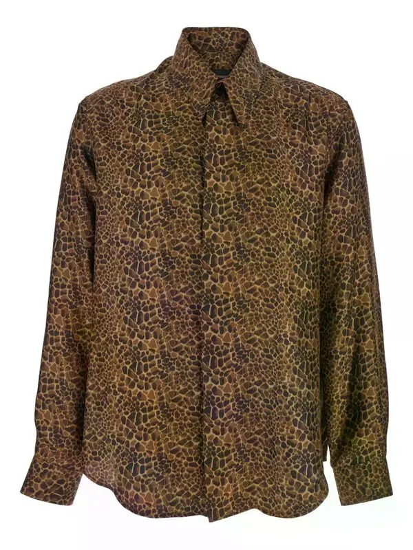 Emporio Armani Giraffe-print Shirt