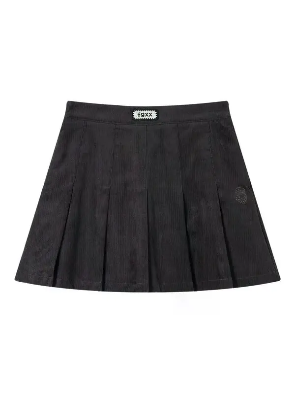 FINGERCROXX Pleated Corduroy Mini Skirt