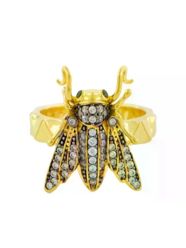 Begum Khan Baby Bee Embellished Ring - Gold