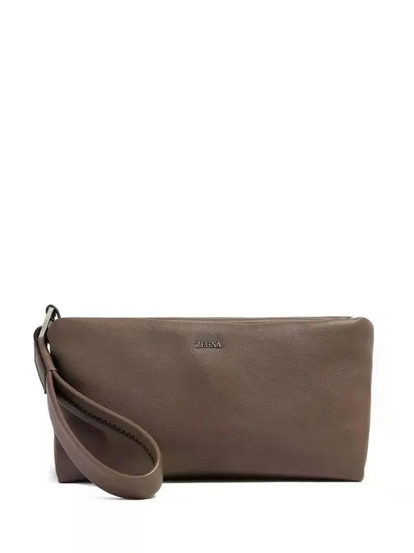 Zegna Softy Clutch Bag - Brown