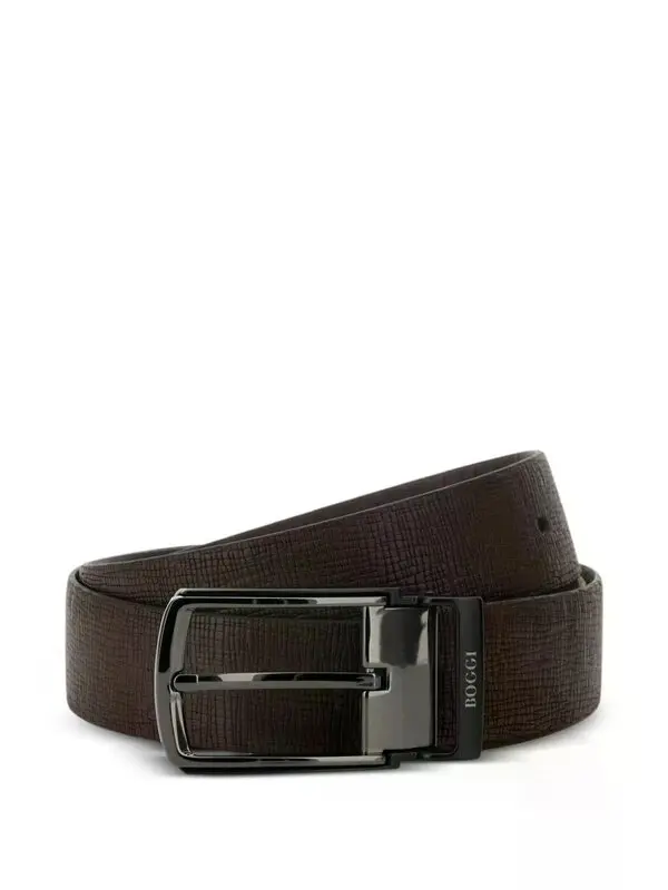 Boggi Milano Reversible Leather Belt - Brown