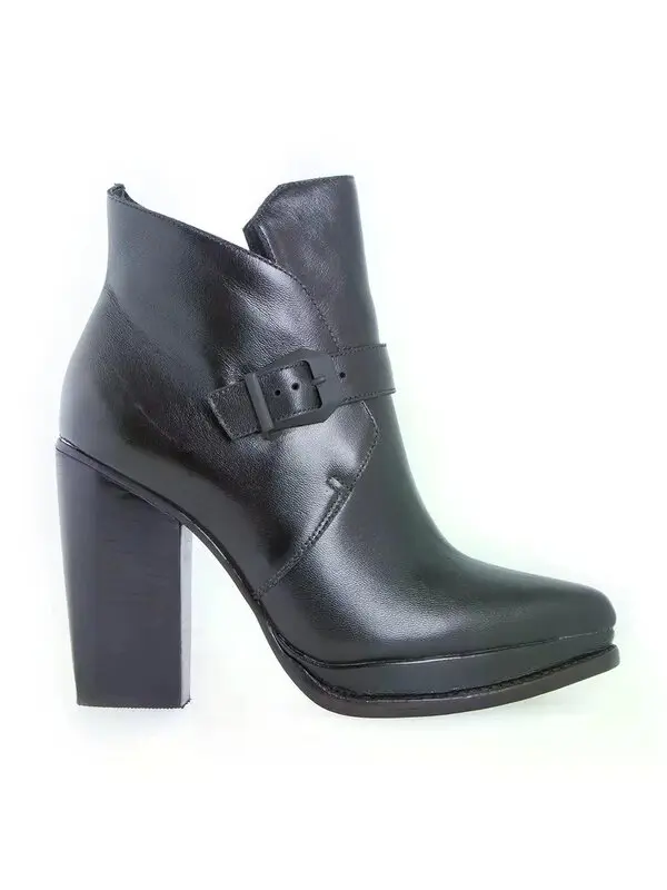 STUDIO CHOFAKIAN Leather Chunky Heel Booties