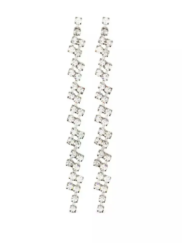 FORTE_FORTE Crystal-embellished Drop Earrings - Silver