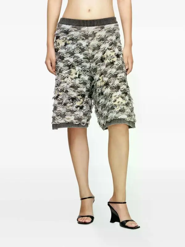 DIESEL Houndstooth Jacquard Knee-length Shorts