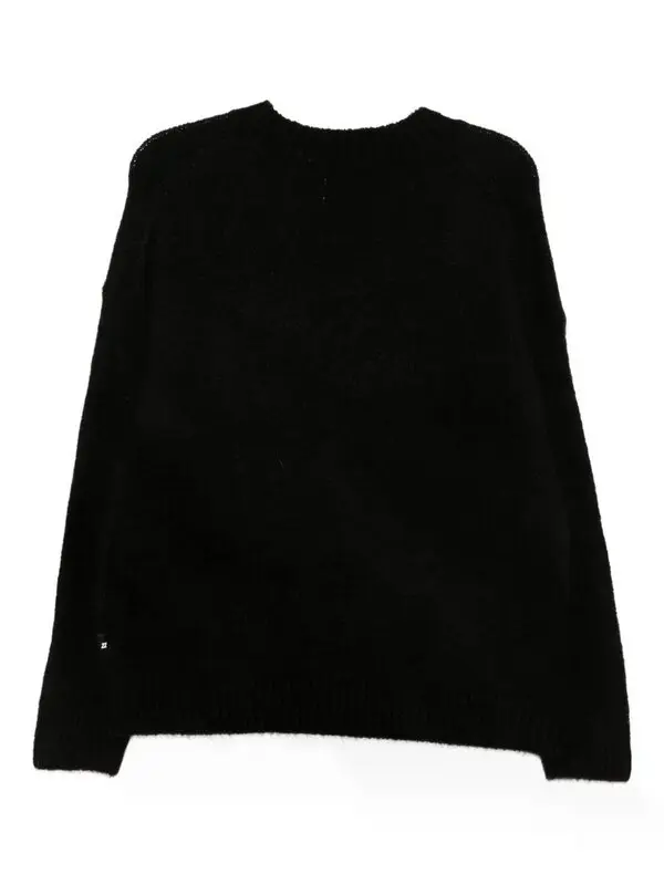 Izzue Slogan-intarsia Jumper - Black