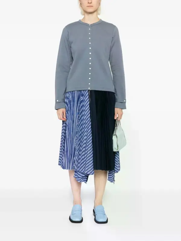 AGNES B. Snap Cotton Cardigan