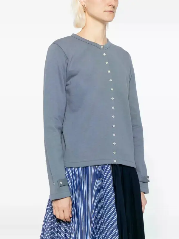 AGNES B. Snap Cotton Cardigan