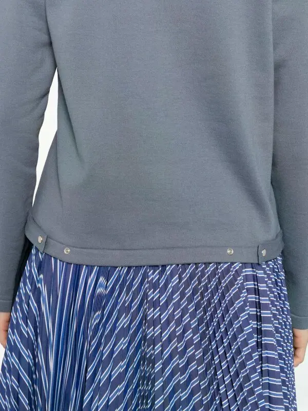 AGNES B. Snap Cotton Cardigan
