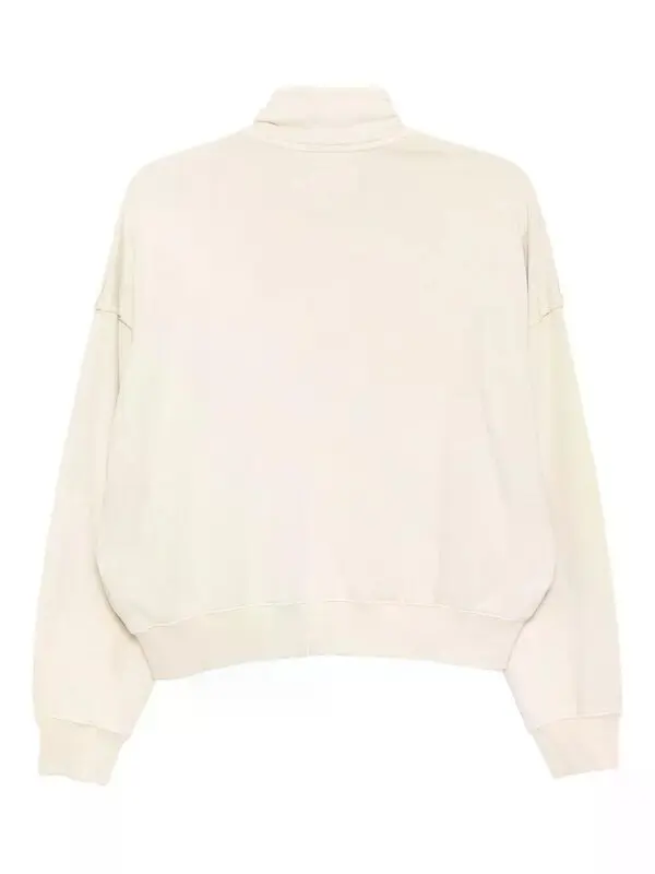 Izzue Paneled Cotton Sweatshirt - Neutrals