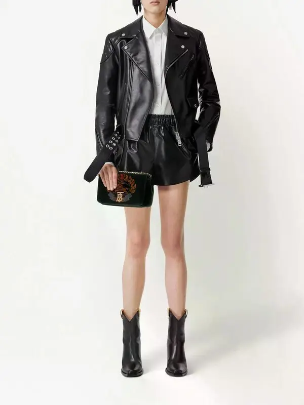 Burberry Diamond Quilted-panel Biker Jacket