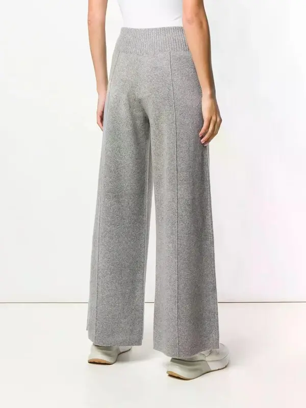 Pringle Of Scotland Knitted Flared Trousers - Grey