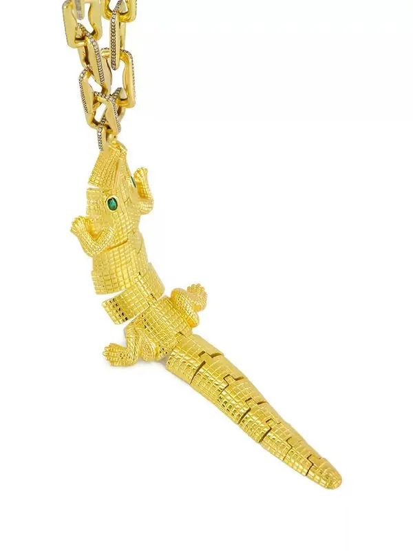 Begum Khan Piazza Crocodile Necklace