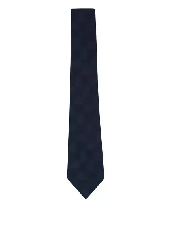 Zegna Textured-pattern Silk Tie - Blue