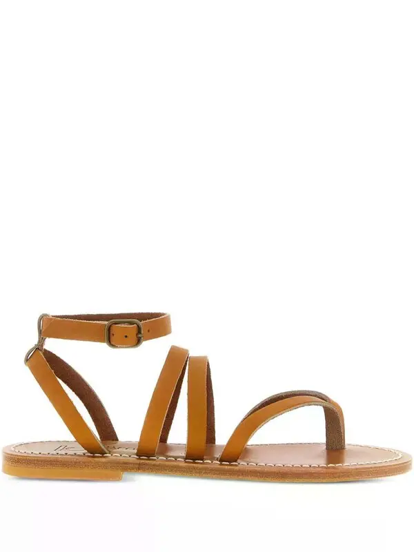 K.JACQUES Hemeree Leather Ankle-strap Sandals - Brown