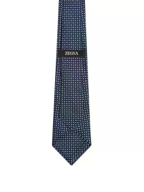 Zegna Geometric-pattern Silk Tie