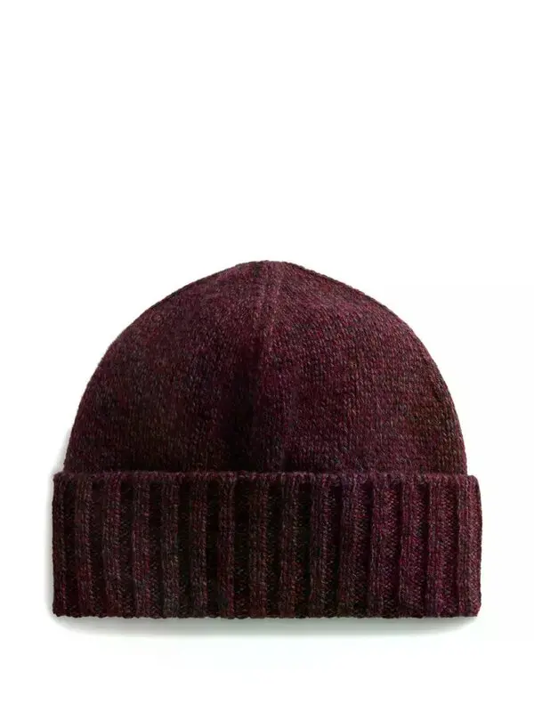 Woolrich Wool Ribbed Beanie - Red