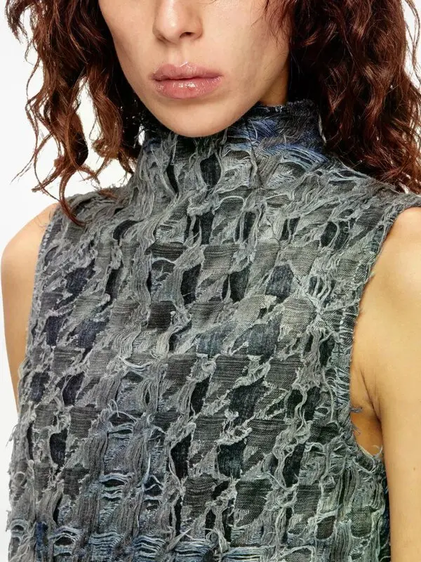 DIESEL® Houndstooth Denim Vest