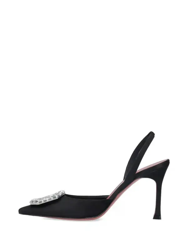 Amina Muaddi 105mm Camelia Pumps
