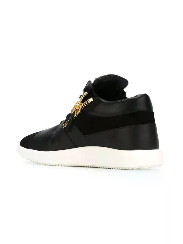 GIUSEPPE ZANOTTI Runner Mid-top Zip Sneakers - Black