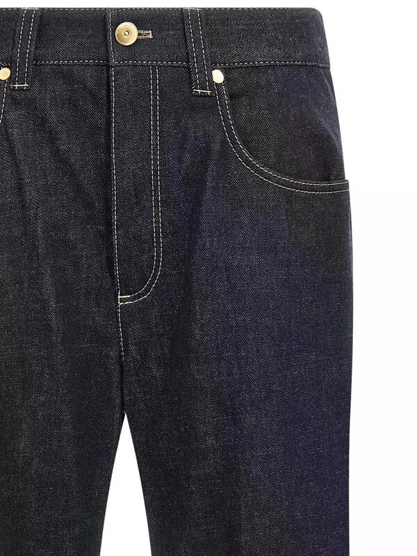 Brunello Cucinelli Monile-detailed Denim Jeans - Blue