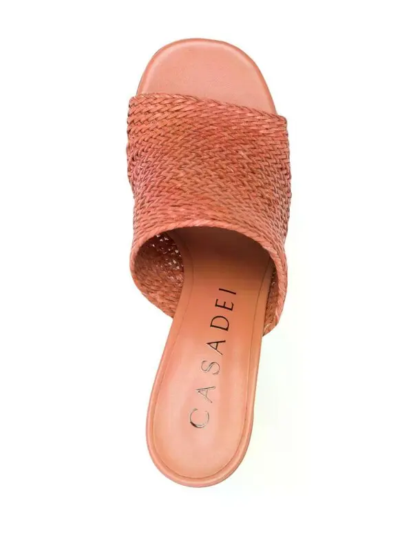 Casadei Braided Leather Mules