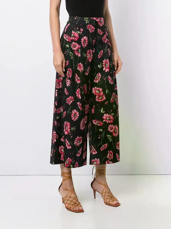 Adam Lippes Floral-print Cotton Culottes