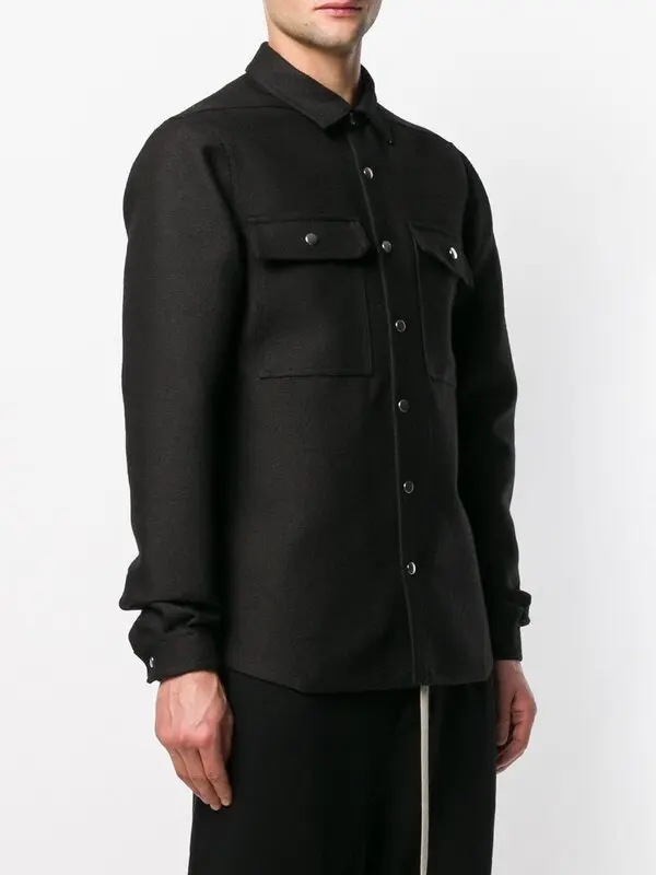 Rick Owens Outer Pointed Collar Shirt