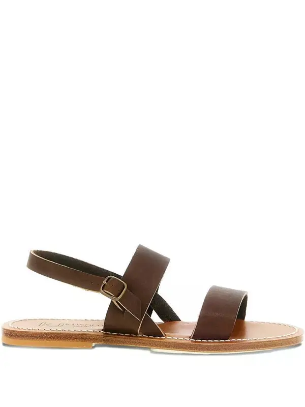 K.JACQUES Barigoule Double-strap Leather Sandals - Brown