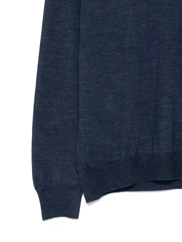 BARBA NAPOLI Turtleneck Long-sleeve Sweater - Blue