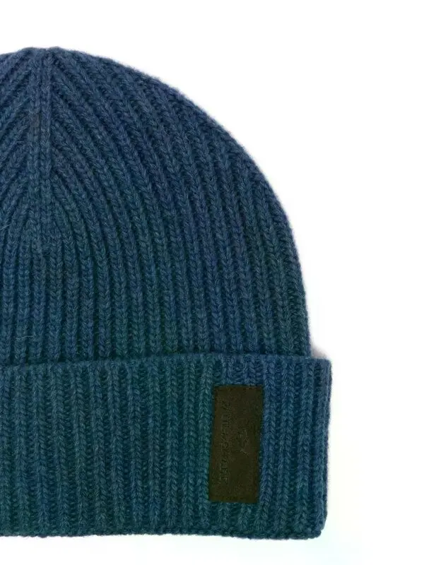 Paul & Shark Ribbed-knit Beanie - Blue