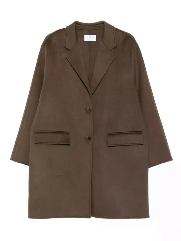 THE DYNAMIS STUDIO Long-sleeves Patch-pocket Wool Coat - Brown