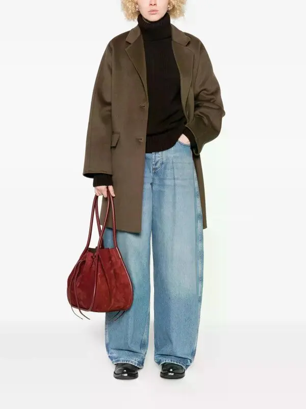THE DYNAMIS STUDIO Long-sleeves Patch-pocket Wool Coat - Brown