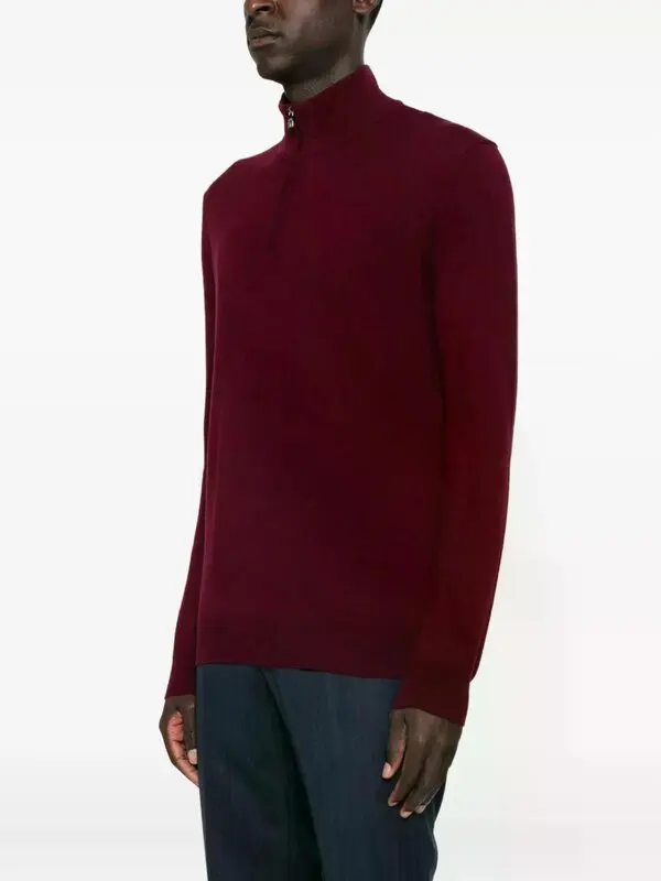 Corneliani High-neck Half-zip Jumper