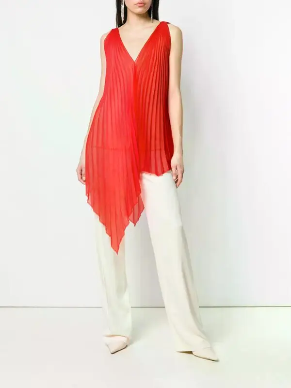 Poiret Asymmetric Pleated Top