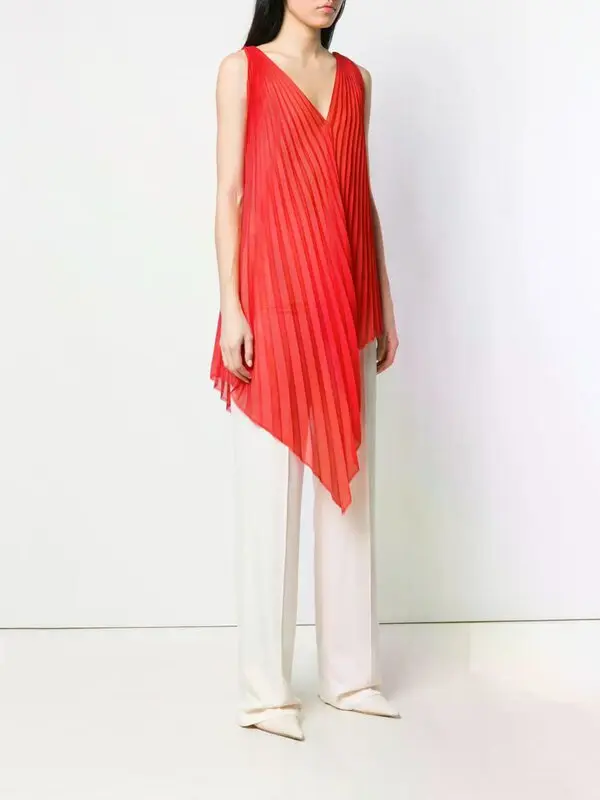 Poiret Asymmetric Pleated Top