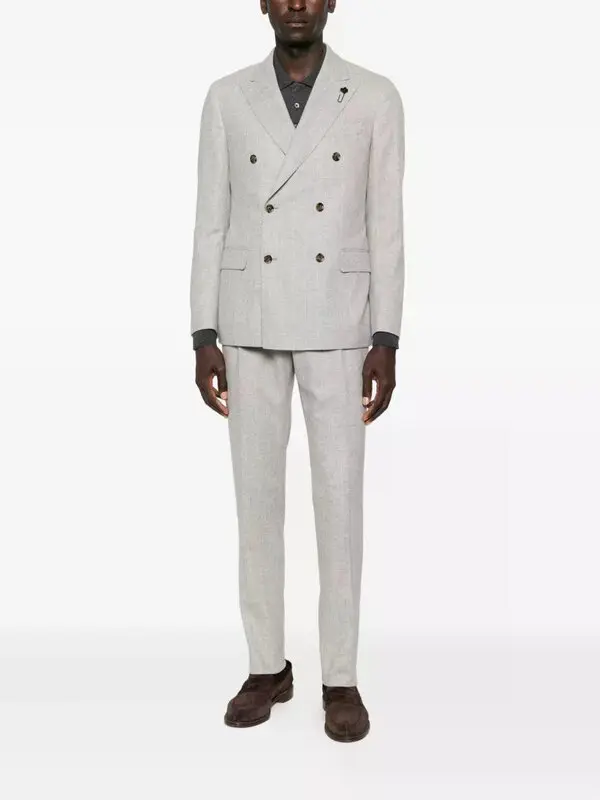 LARDINI Double-breasted Wool Suit