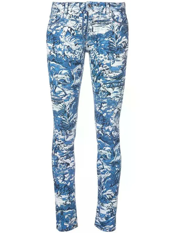 Off-White Printed Skinny Jeans