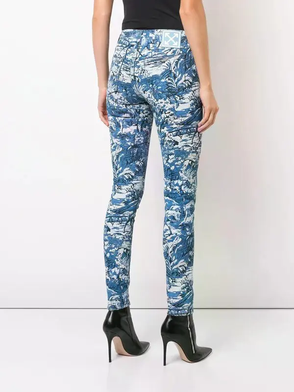 Off-White Printed Skinny Jeans