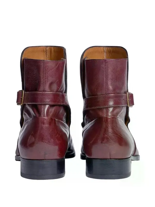 FURSAC Ankle-strap Leather Boots